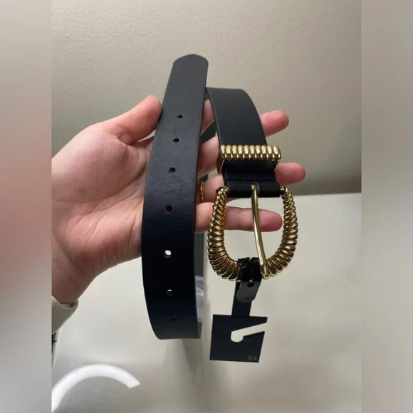Express | Accessories | Nwt Express Gold Buckle Synthetic Belt | Poshmark